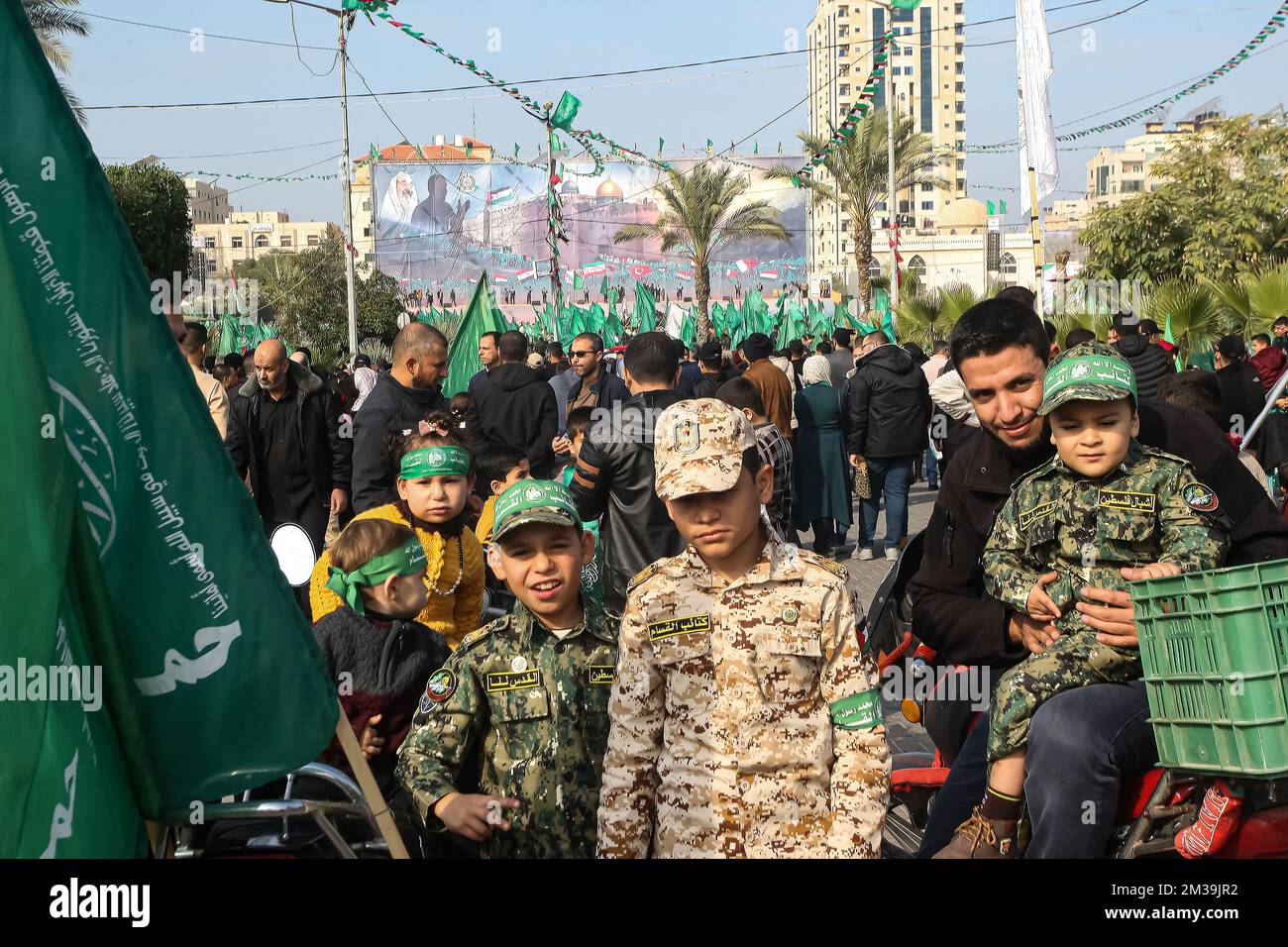 Gaza City, Gaza Strip, Palestine. 14th December, 2022. Members and ...
