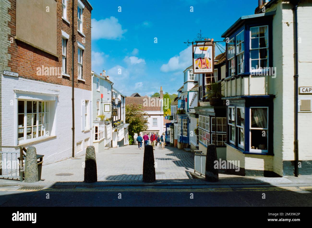 Lymington Town in Hampshire. Taken on film in the 1990's.cul desac ...