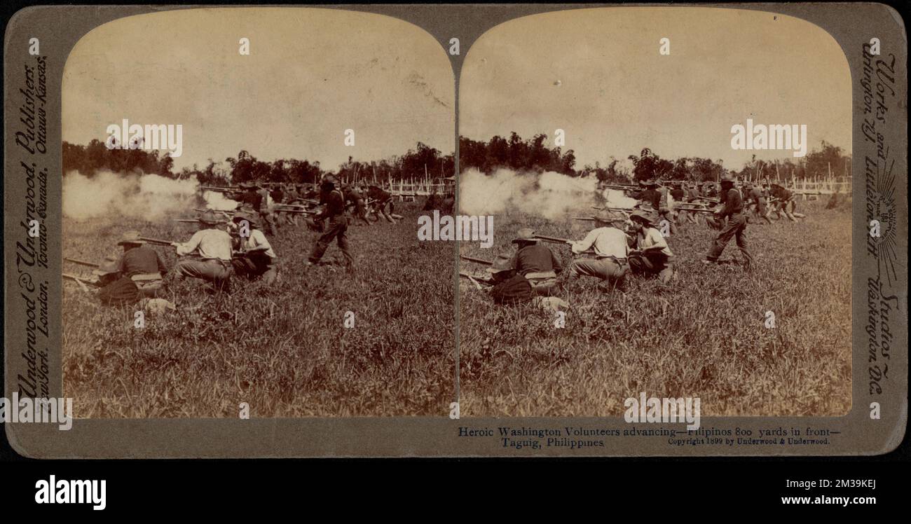Heroic Washington Volunteers advancing against Filipinos , Firearms ...