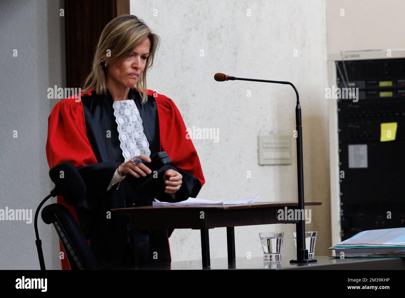 Public prosecutor Celine D'Have pictured during a session of the ...
