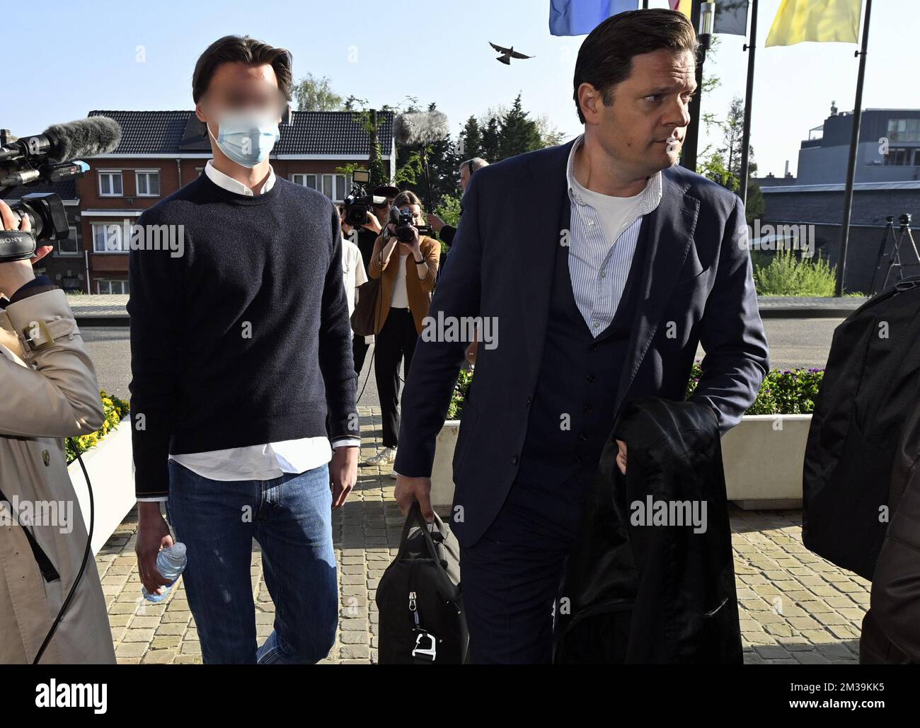 Lawyer Christian Clement and one of the accused arrive for the start of ...