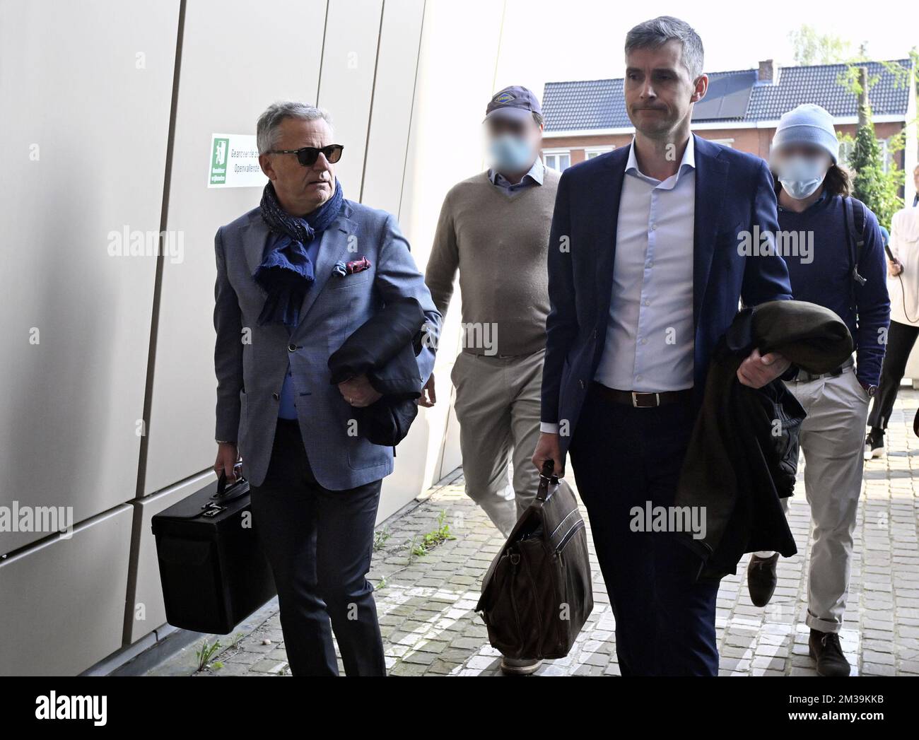 Lawyer Jan De Man and Lawyer Pieter Helsen arrive for the start of the ...