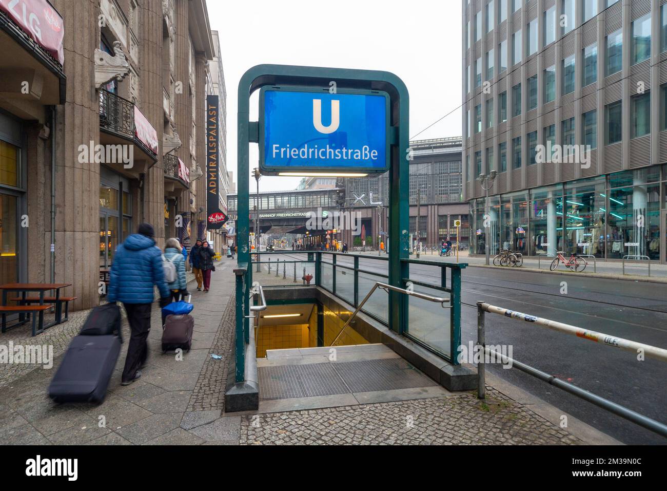 Friedrichstrasse U-bahn (untergrundbahn) entrance, for subway rapid ...