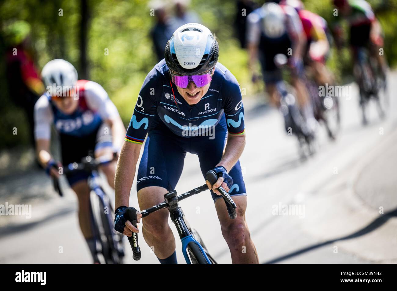 Dutch Annemiek van Vleuten of Movistar Team pictured in action during ...