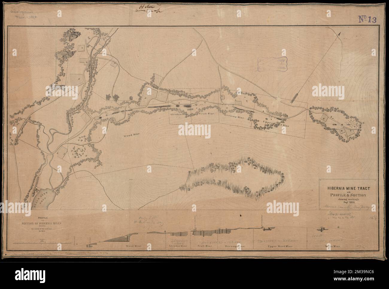 Hibernia mine tract : with profile & section showing working's Sept ...