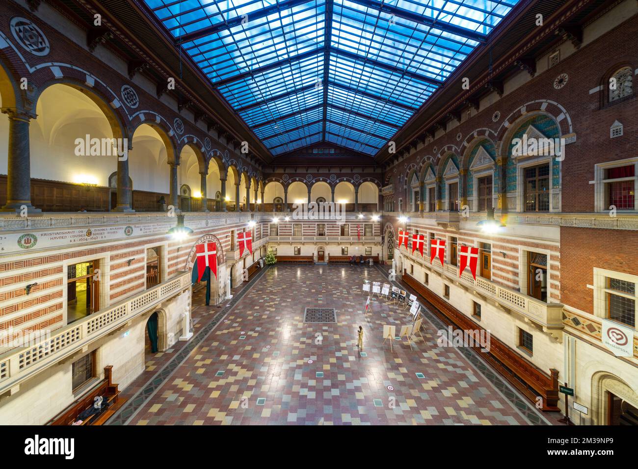 Copenhagen City Hall, view of main concourse, Denmark Stock Photo - Alamy