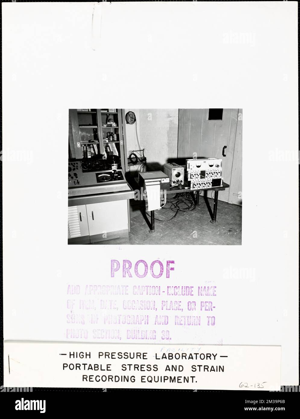 High Pressure Facility, portable stress and strain recording equipment ...