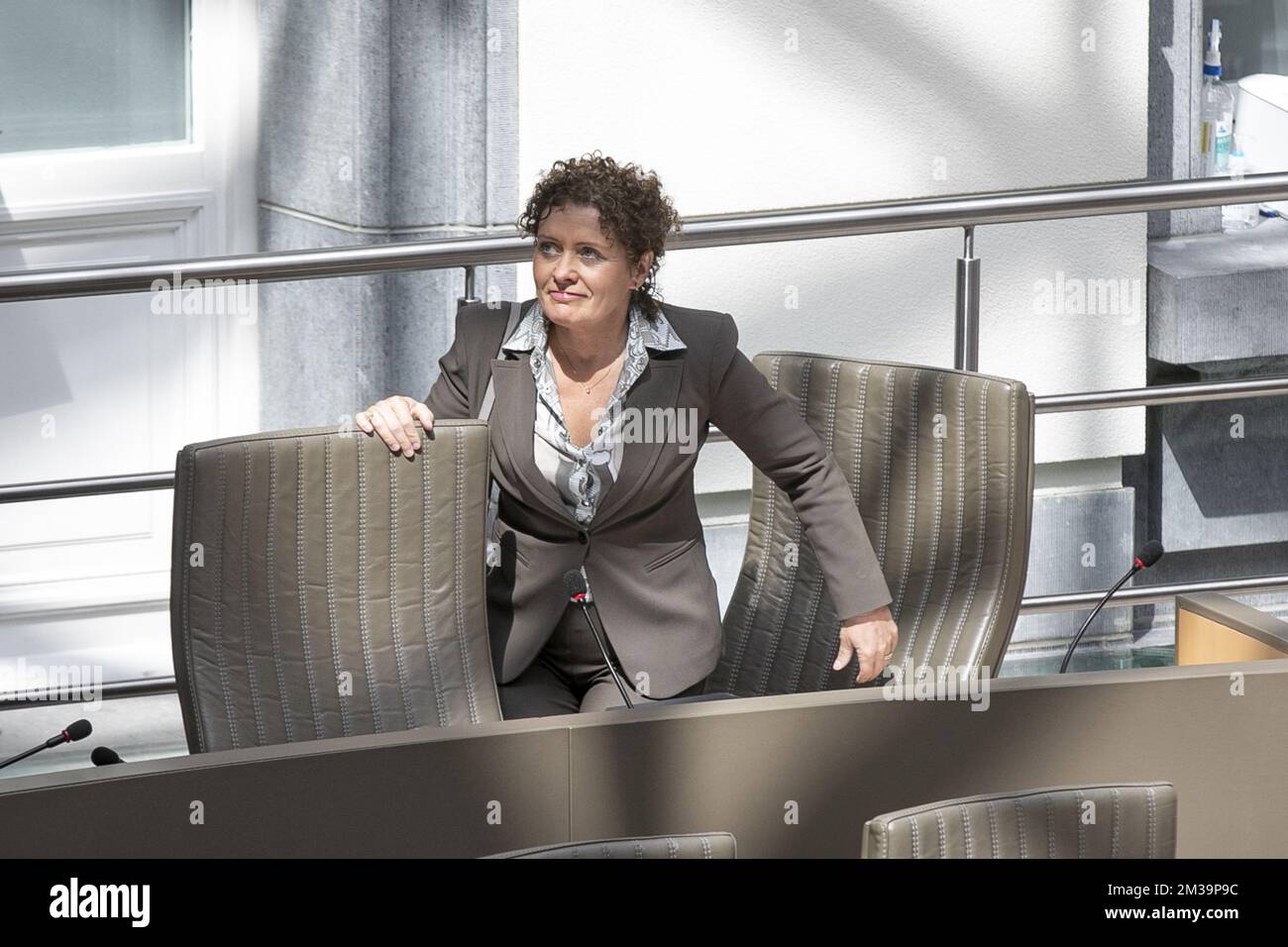 Flemish Minister of Mobility, Public Work Lydia Peeters pictured during ...