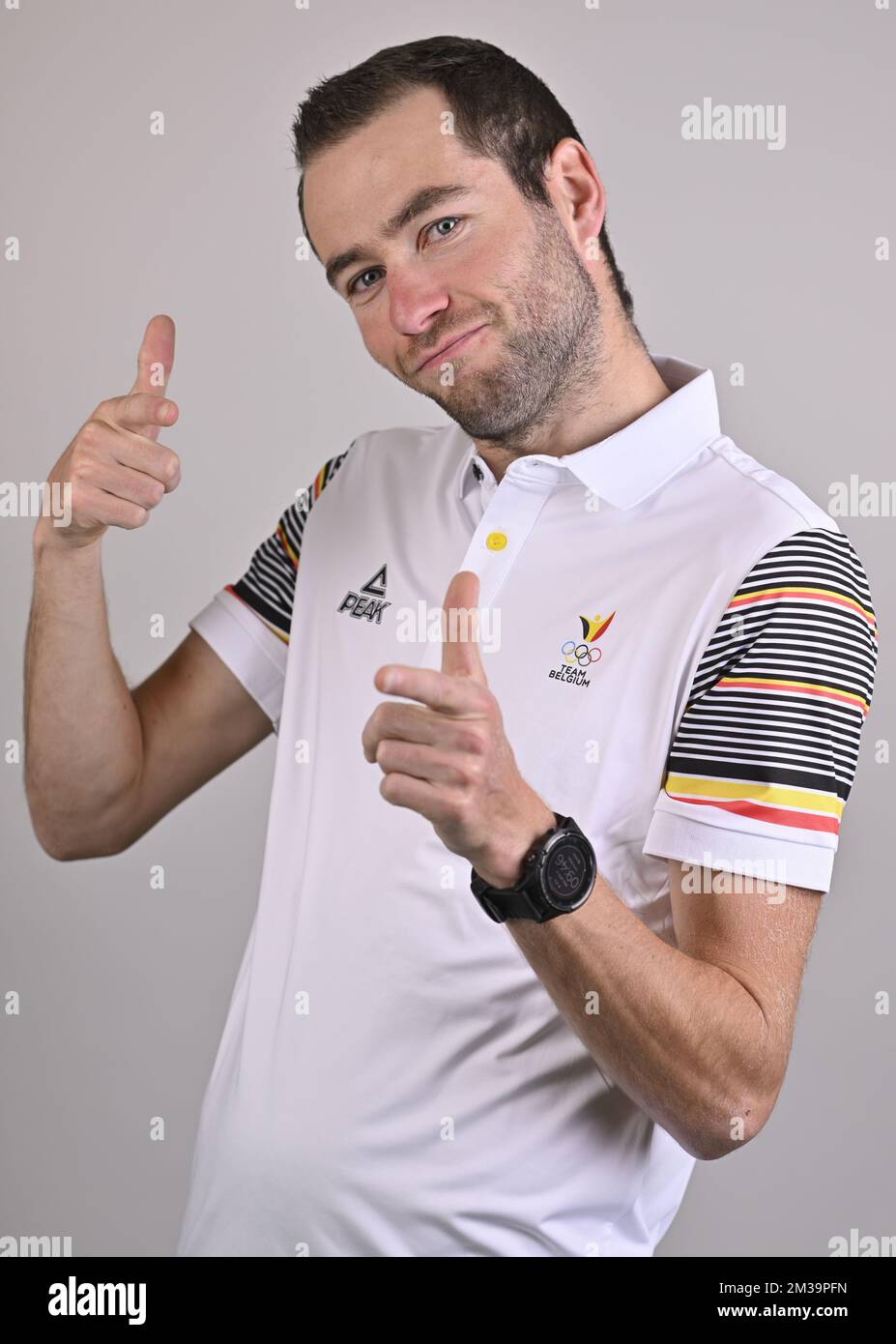 Angelo Vandecasteele poses for the photographer at a photoshoot for the ...