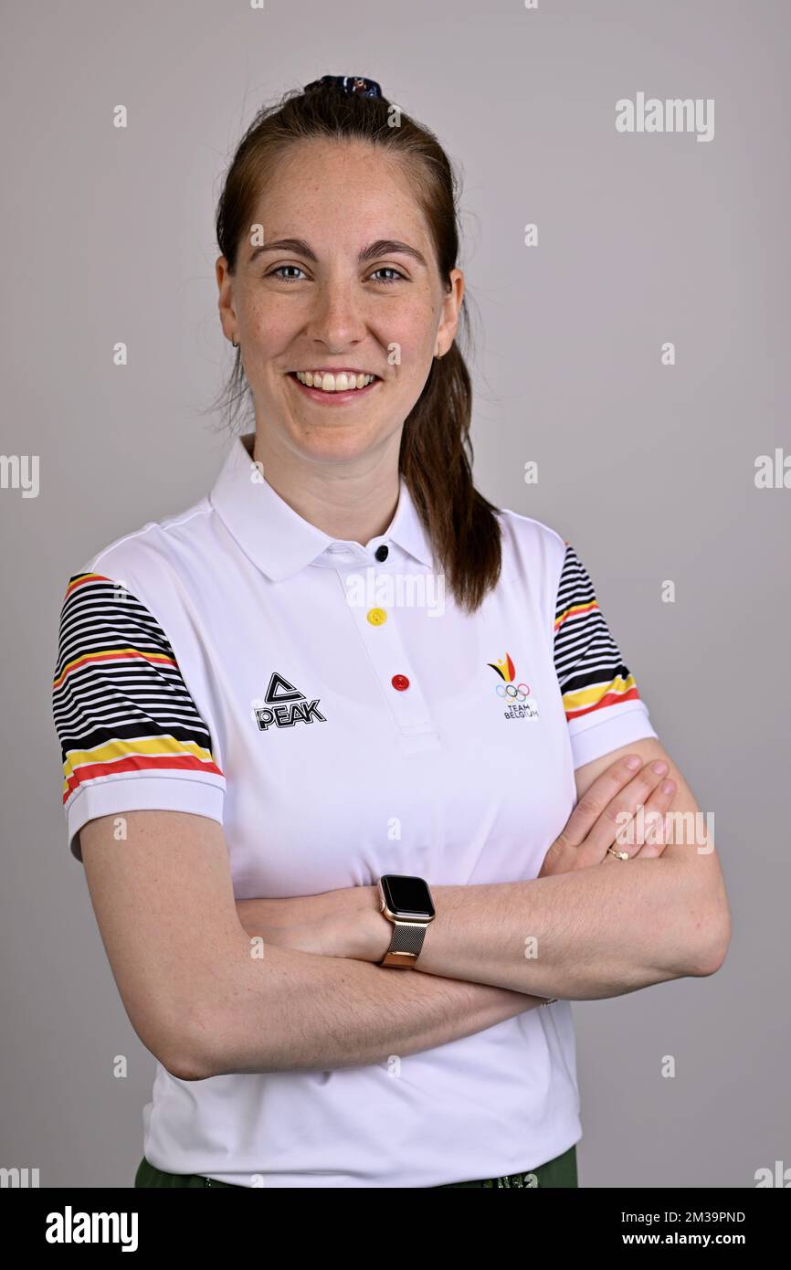 Nicky Van Rossem poses for the photographer at a photoshoot for the ...