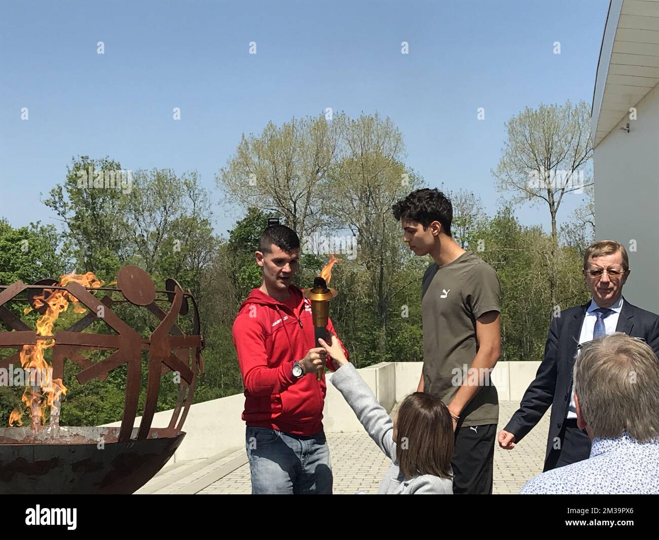 Mickael Watrin, Jonathan Saccor and Thierry Zintz, president of Special ...