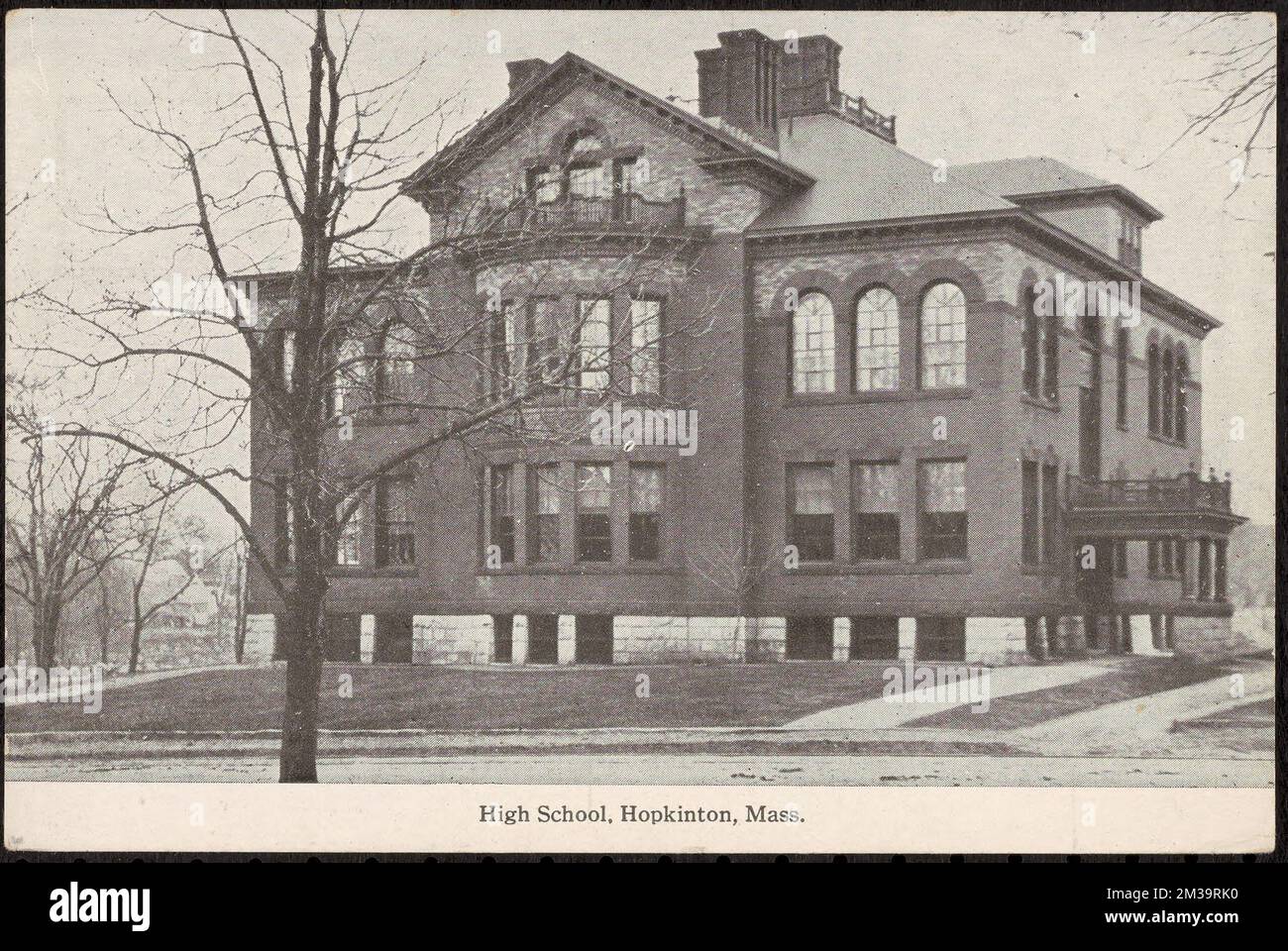 High School, Hopkinton, Mass. , Brickwork, Schools, Trees. Hopkinton ...