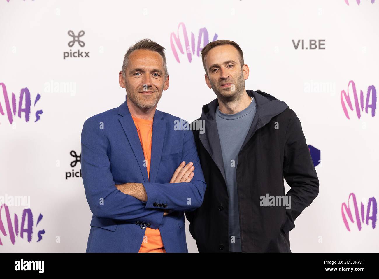 Xavier Taveirne and husband Bas Pattyn pictured on the red carpet at ...