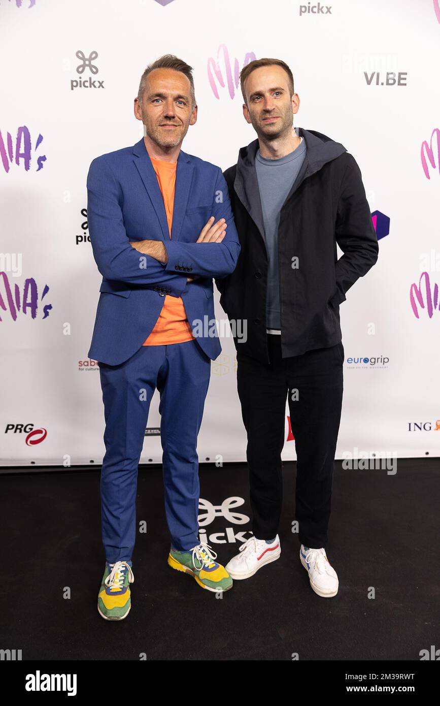 Xavier Taveirne and husband Bas Pattyn pictured on the red carpet at ...