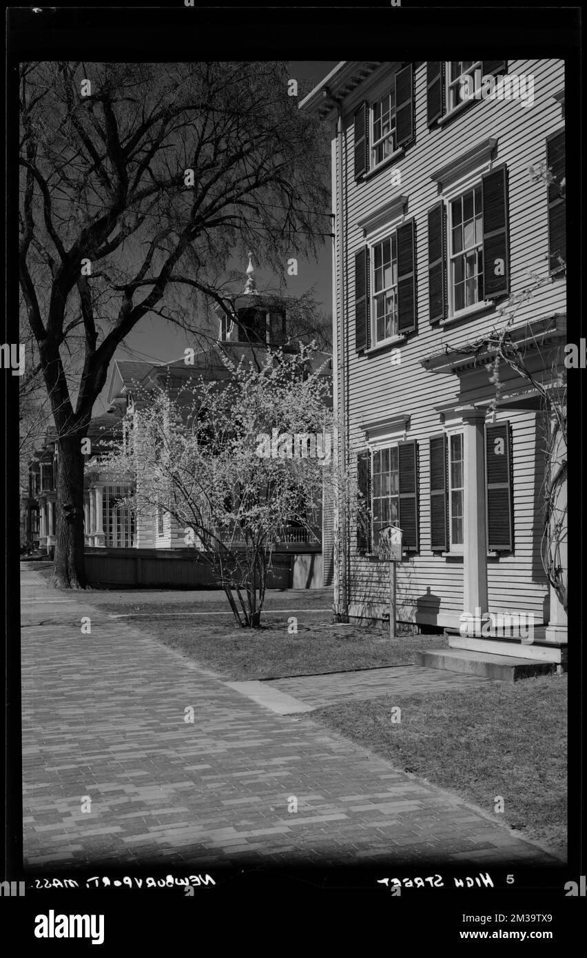 High Street - Newburyport, Mass. , Architecture, Dwellings, Sidewalks ...