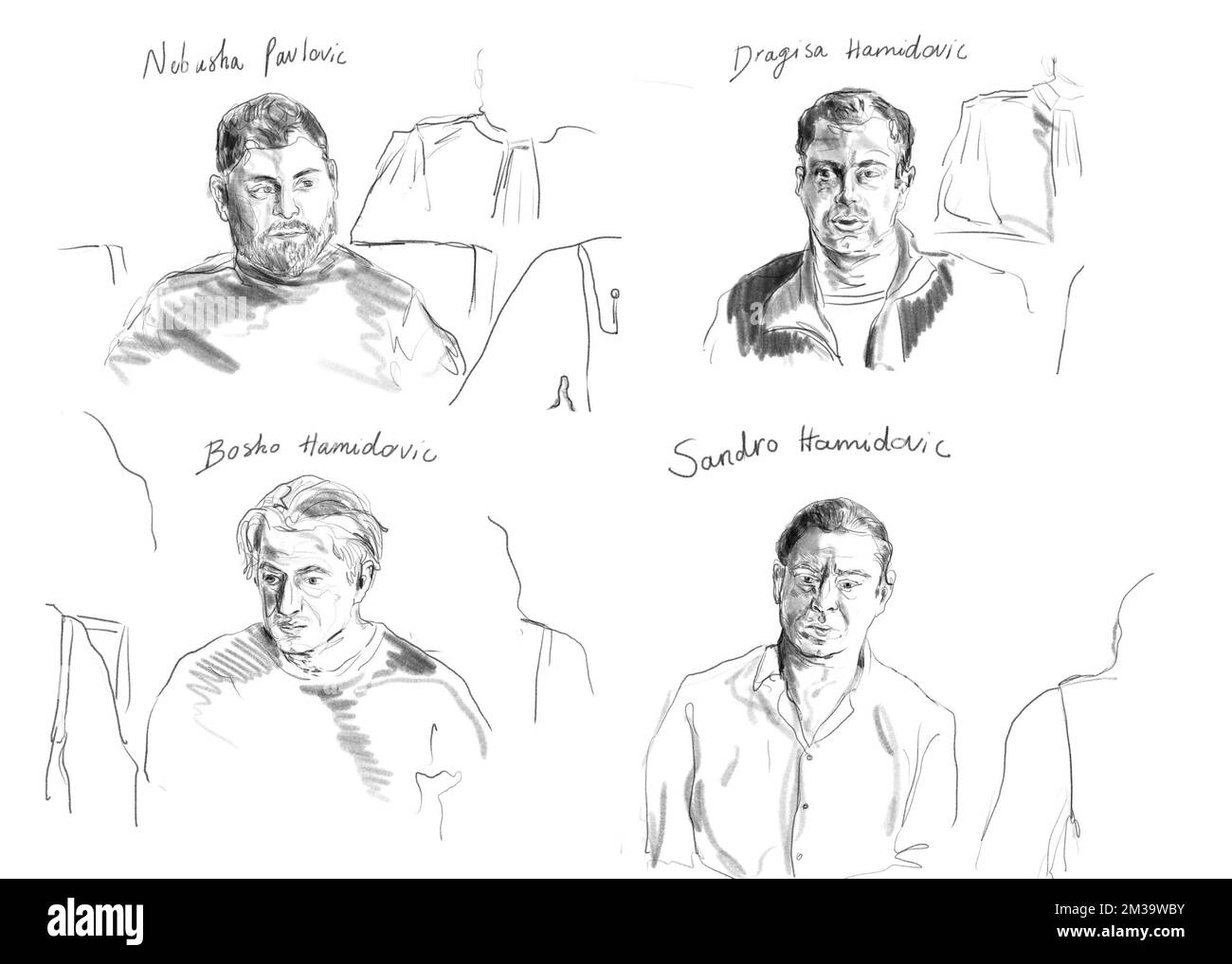 This drawing by Janne Van Woensel Kooy shows (clockwise from left upper ...