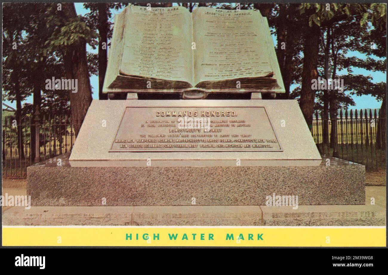 High water mark , Monuments & memorials, Tichnor Brothers Collection ...