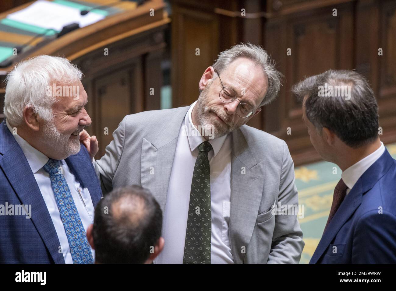 Independent Jean-Marie Dedecker, N-VA's Peter De Roover and Prime ...