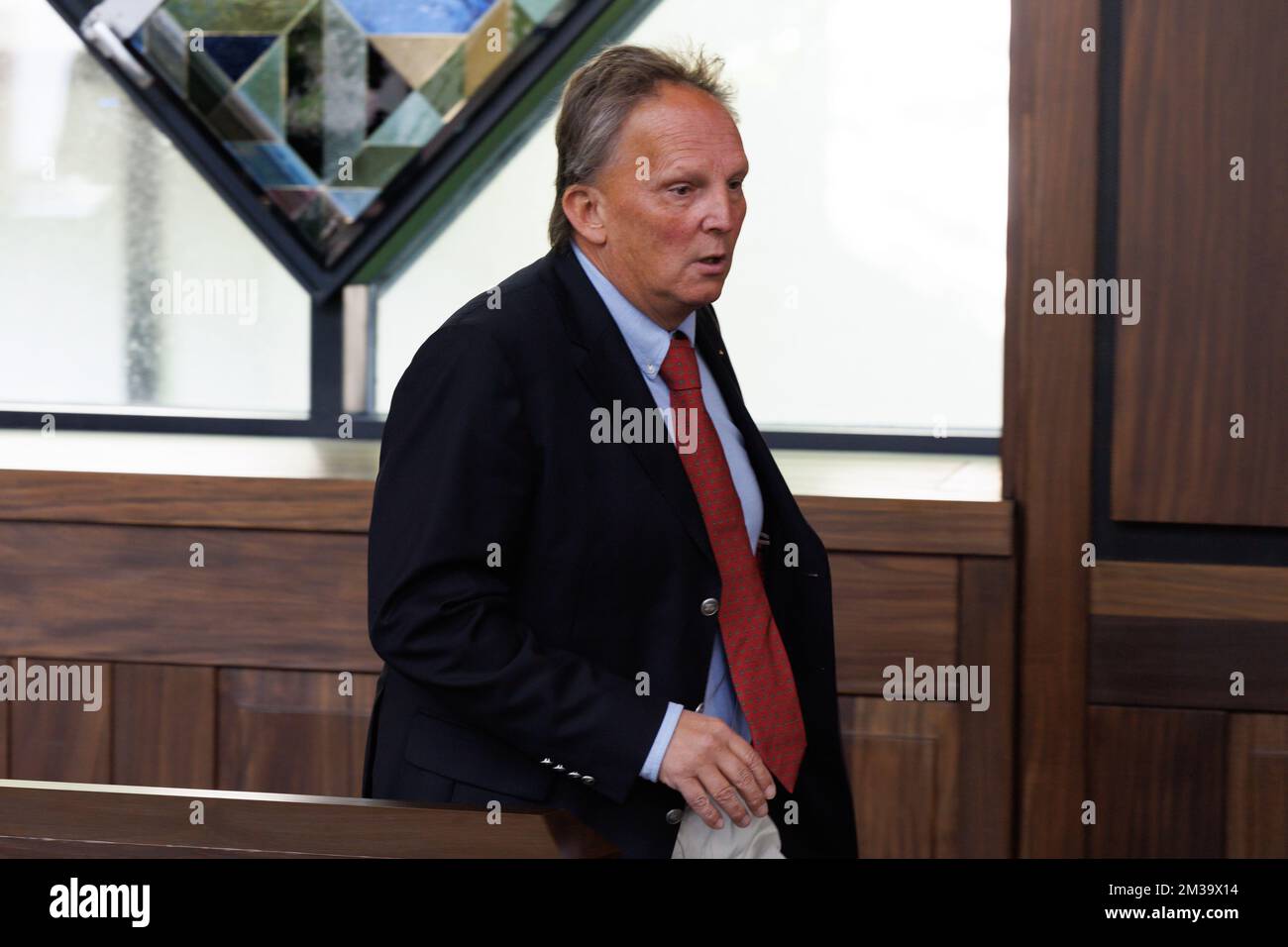 Lawyer Johan Platteau pictured during the first session in the trial ...
