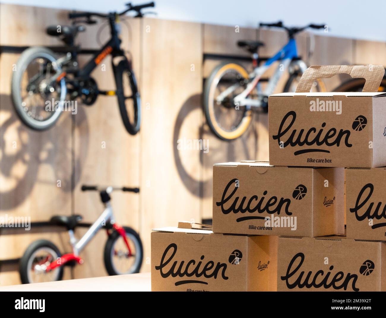 Illustration picture taken during the opening the flagship shop of the ...