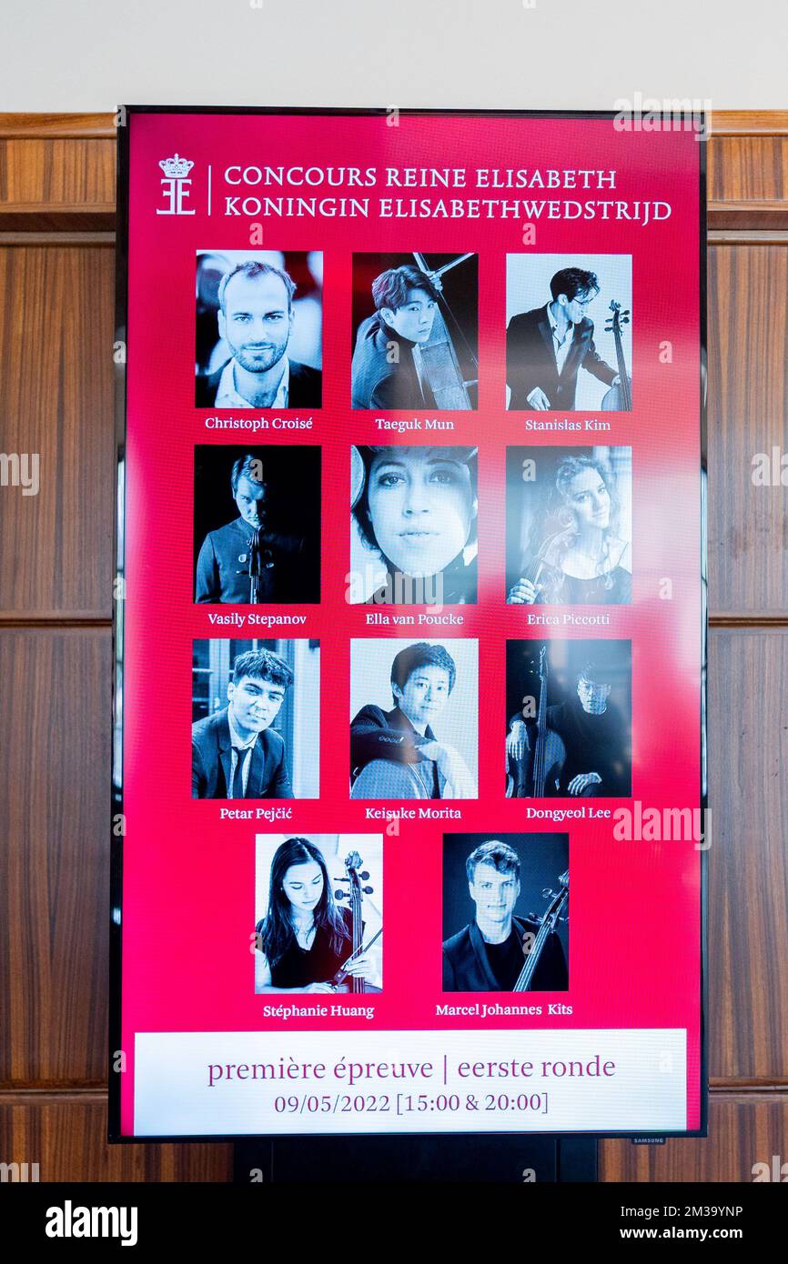 Illustration picture a poster during the first session of the Queen ...