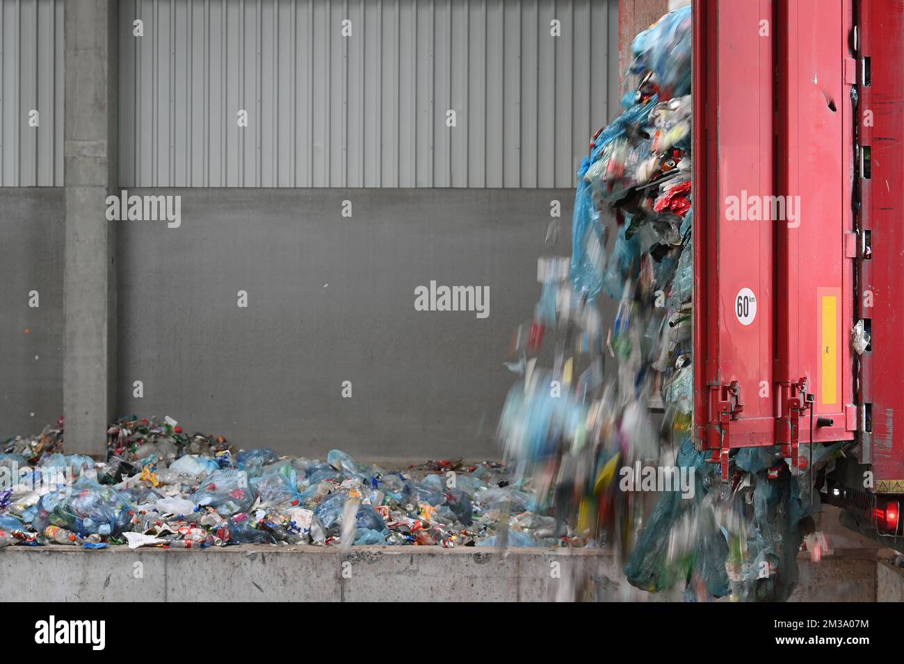 Illustration picture shows Val'Up, a new sorting center for PMD waste ...