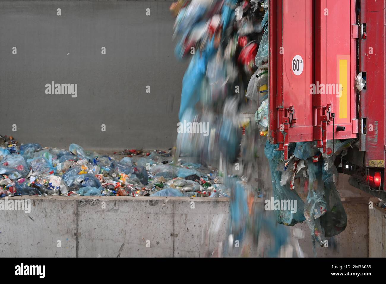 Illustration picture shows Val'Up, a new sorting center for PMD waste ...