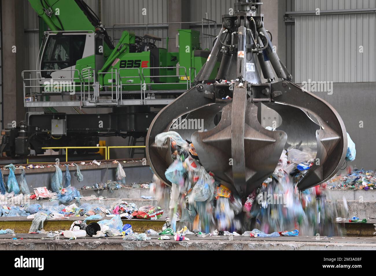 Illustration picture shows Val'Up, a new sorting center for PMD waste ...