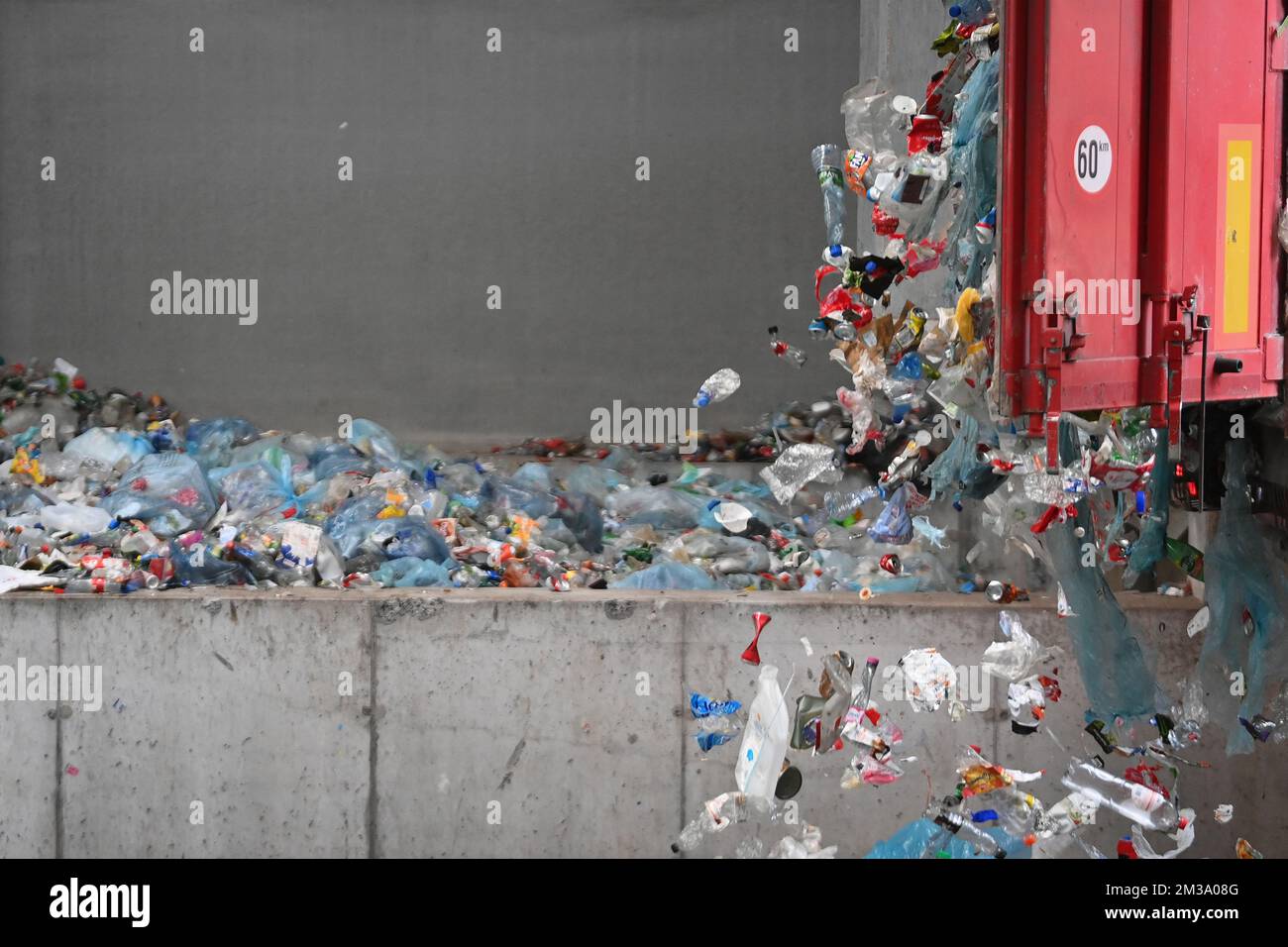 Illustration picture shows Val'Up, a new sorting center for PMD waste ...