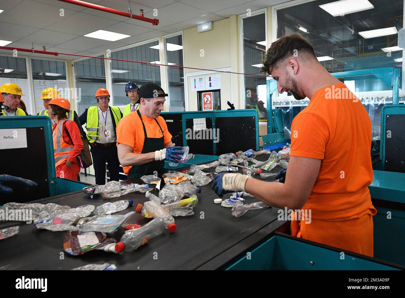 Illustration picture shows Val'Up, a new sorting center for PMD waste ...