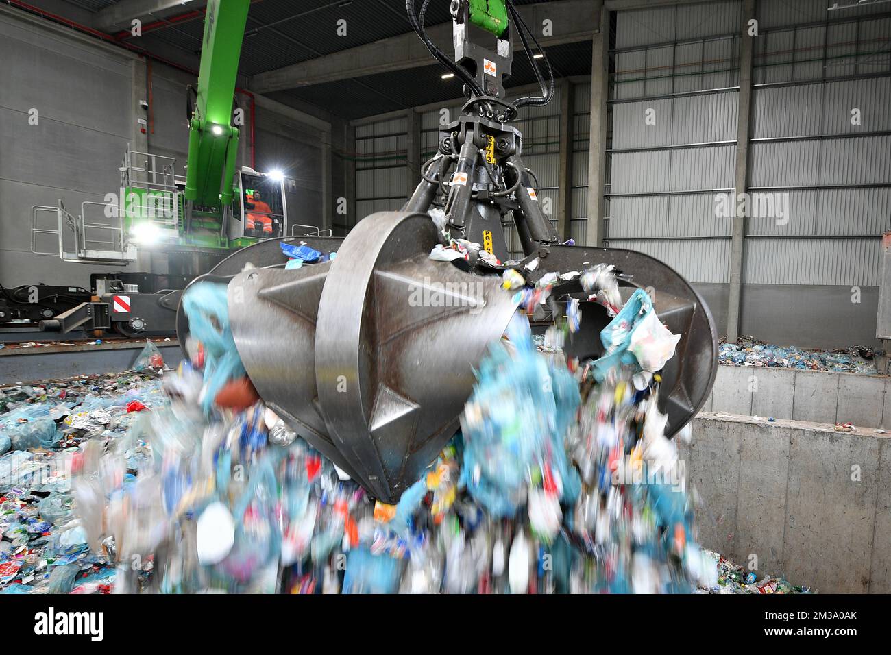 Illustration picture shows Val'Up, a new sorting center for PMD waste ...