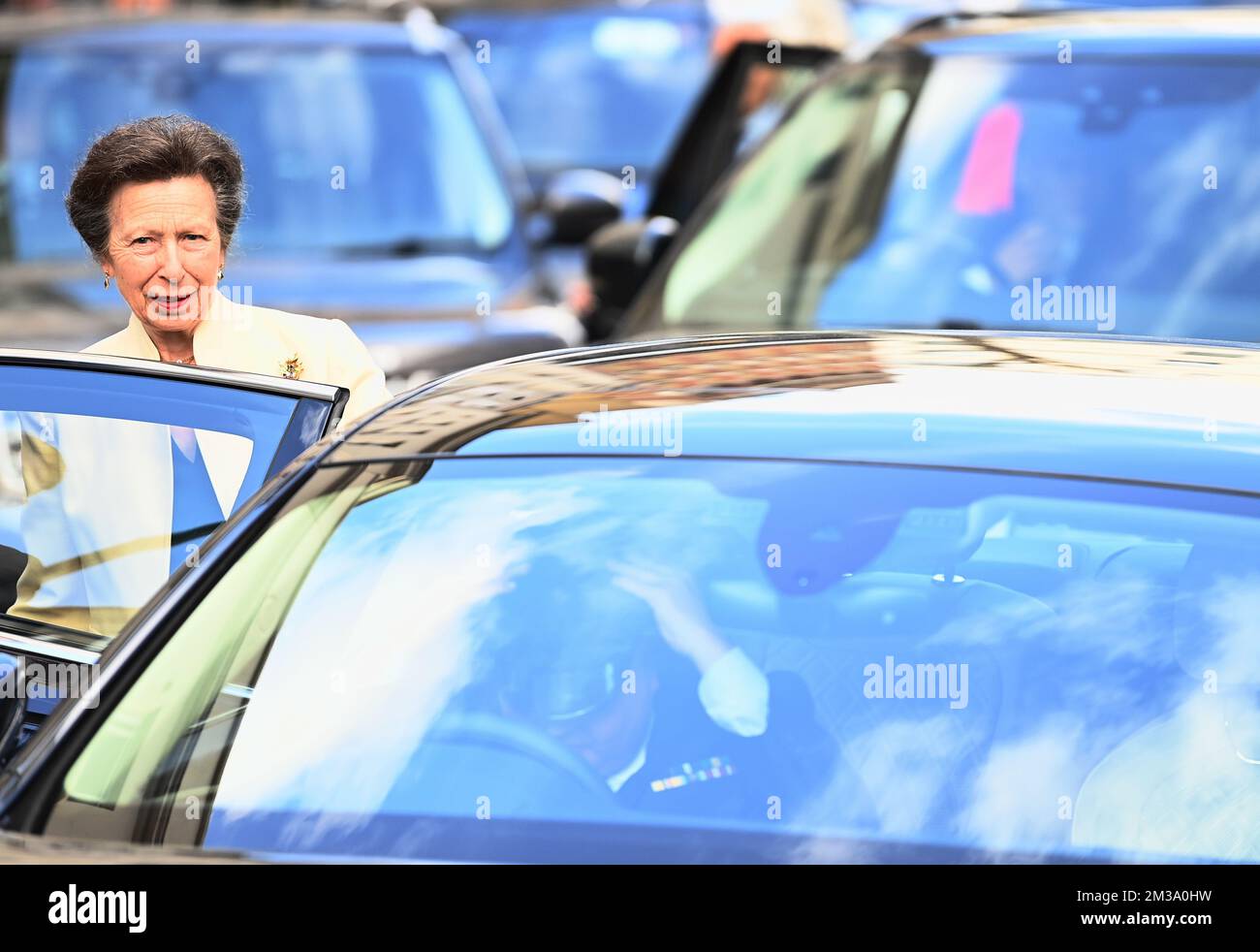Anne, the Princess Royal pictured during a wreath-laying ceremony at ...
