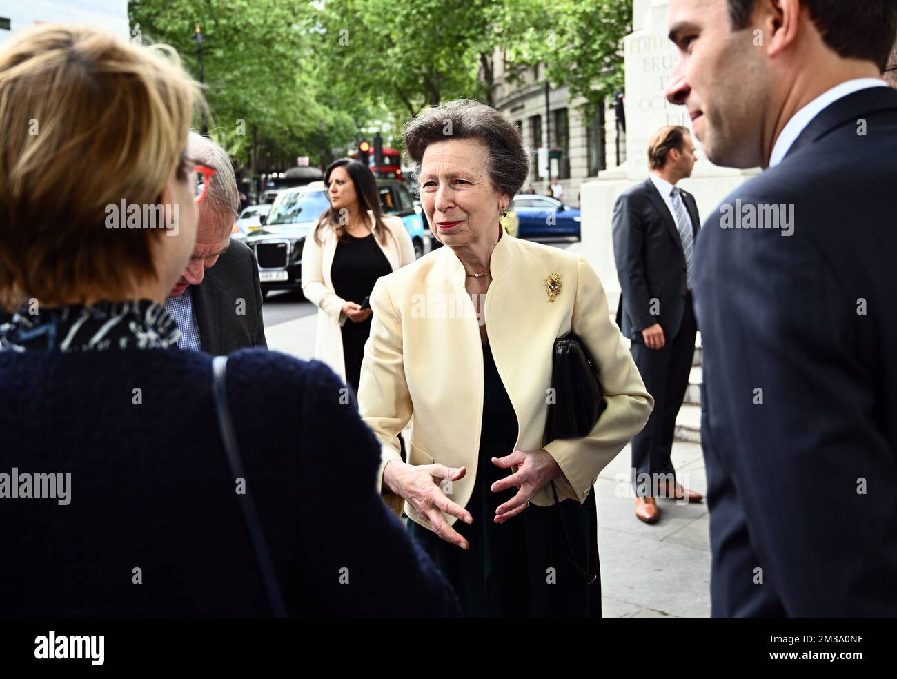 Anne, the Princess Royal pictured during a wreath-laying ceremony at ...