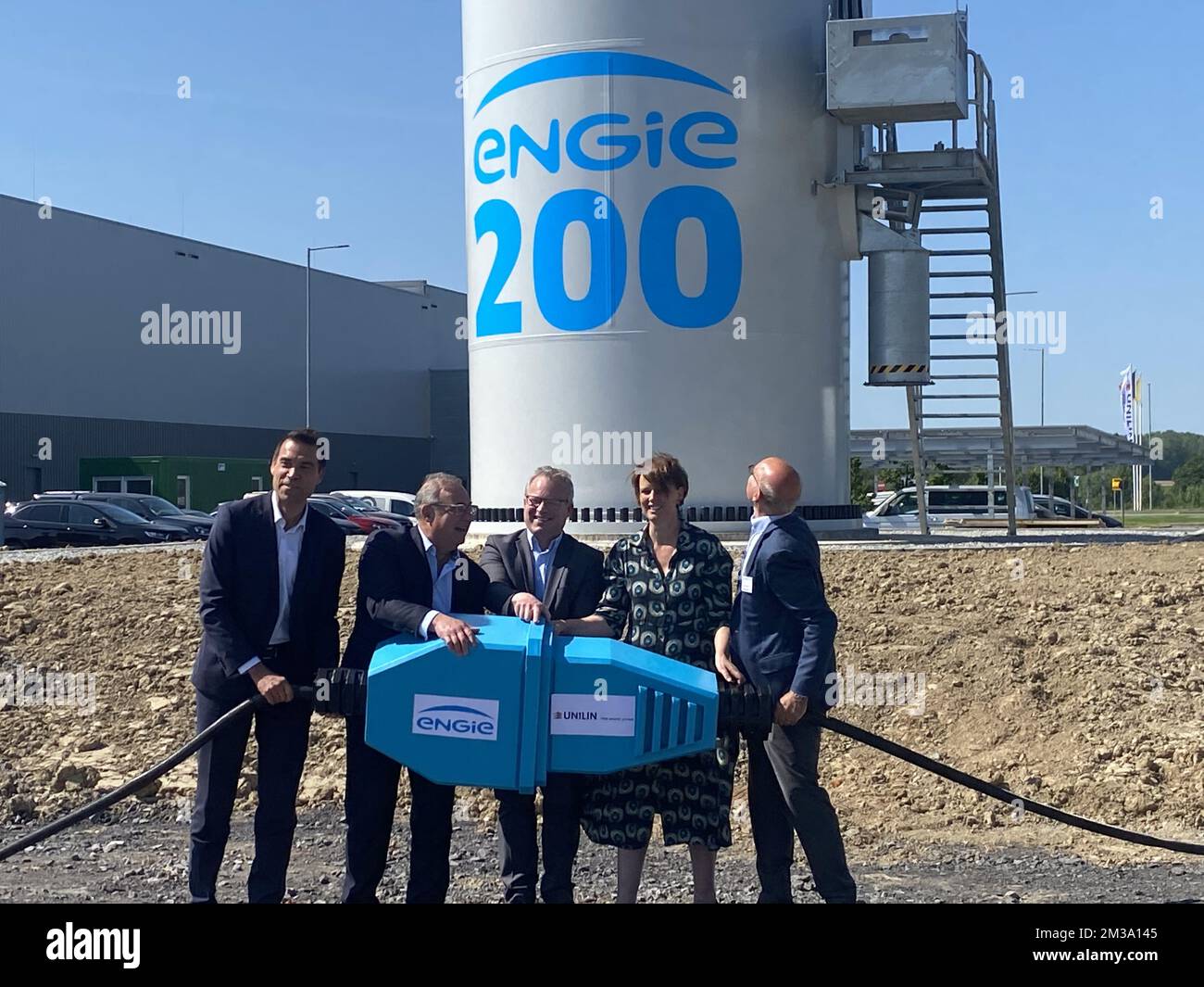 Illustration picture shows the inauguration of Engie's 200th wind ...
