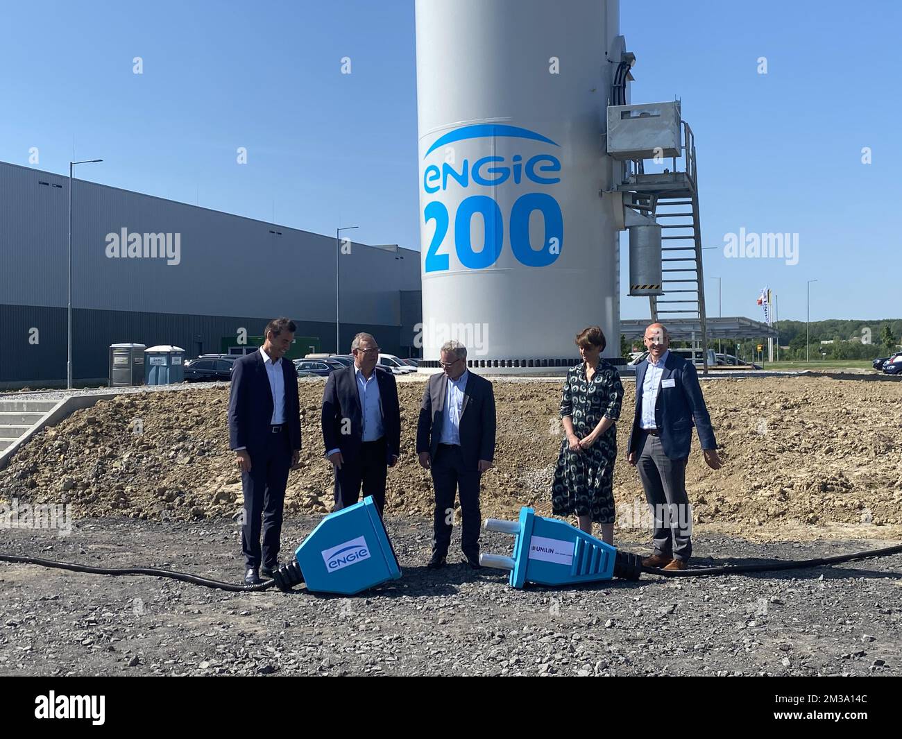 Illustration picture shows the inauguration of Engie's 200th wind ...