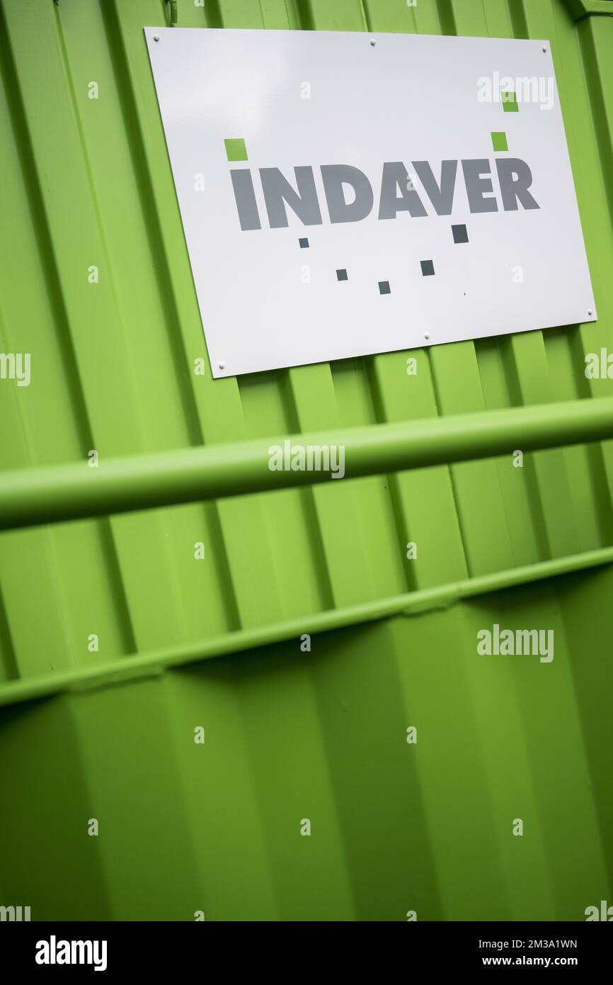 Illustration picture shows the Indaver logo pictured during a visit at ...