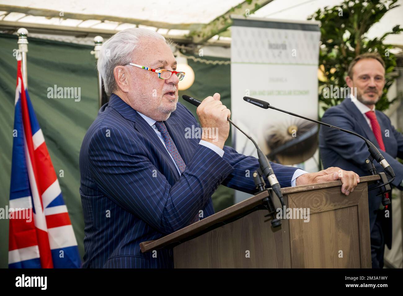 Katoen Natie CEO Fernand Huts pictured during a visit at the start of ...