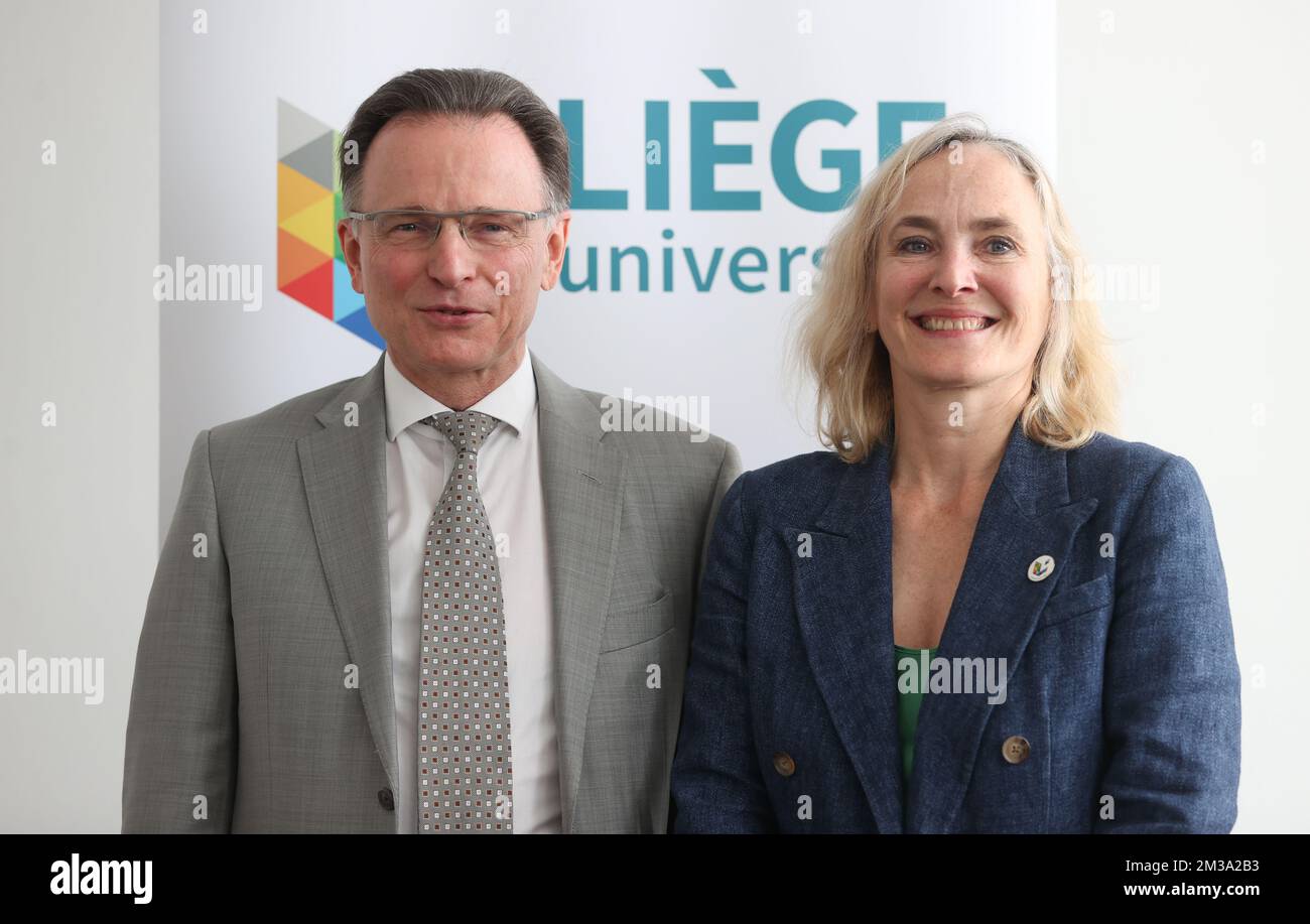 ULiege outgoing Rector Pierre Wolper and New ULiege Rector Anne-Sophie ...