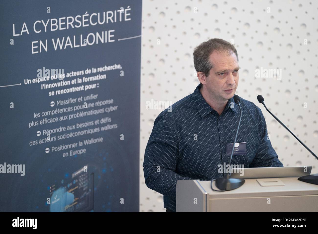 Axel Legay pictured during the inauguration of the CyberWal consortium ...
