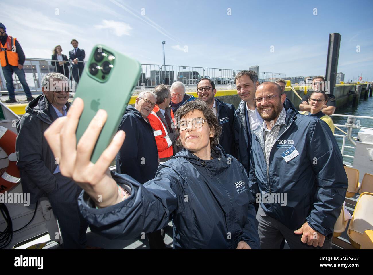 Colruyt Chairman and CEO Jef Colruyt, Energy minister Tinne Van der ...