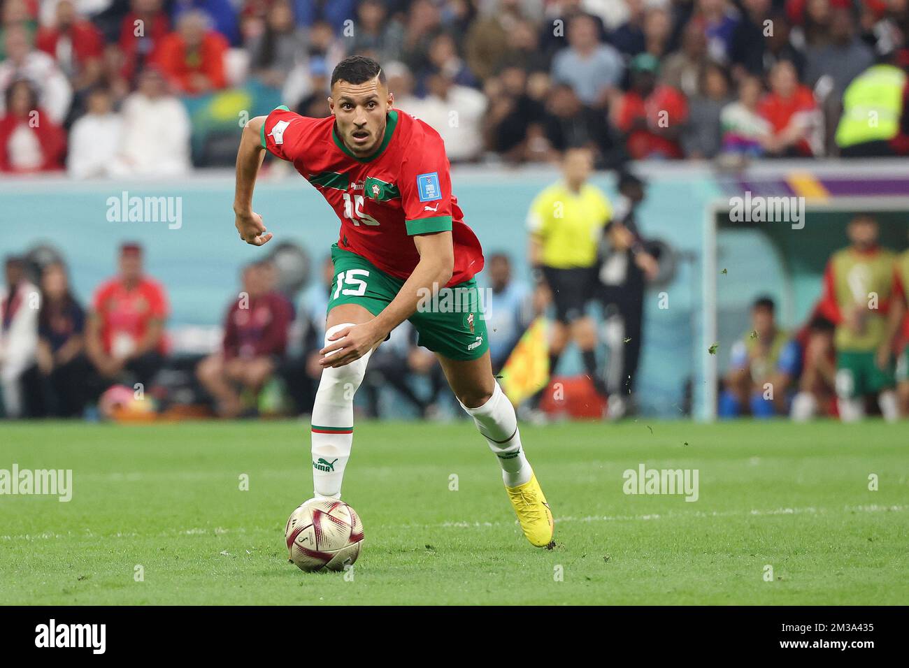 Al Khor, Qatar. 14th Dec, 2022. Selim Amallah of Morocco during the ...