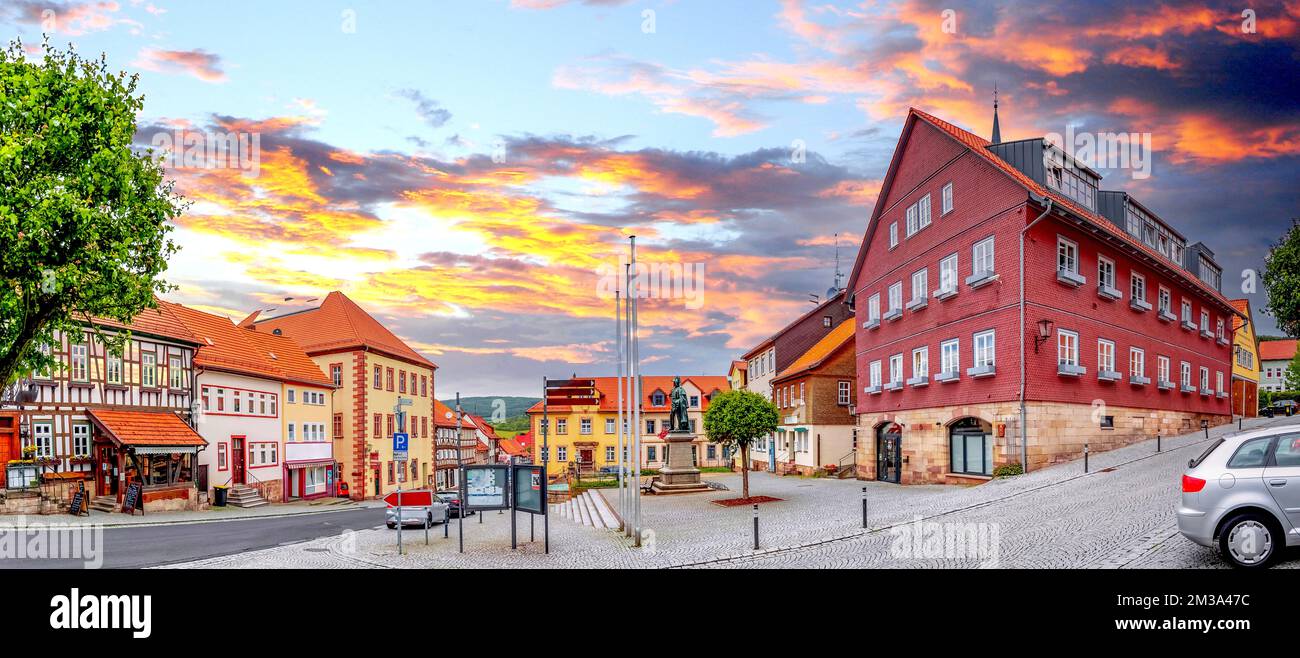 Old city in Tann, Hessen, Germany Stock Photo - Alamy