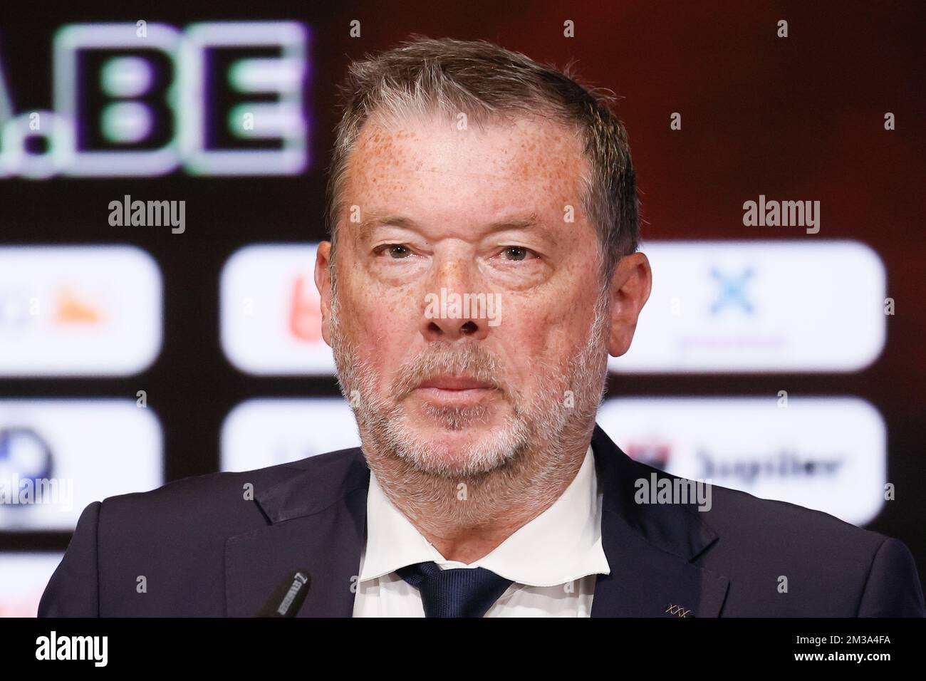 spokesman Stefan Van Loock pictured during a press conference of ...