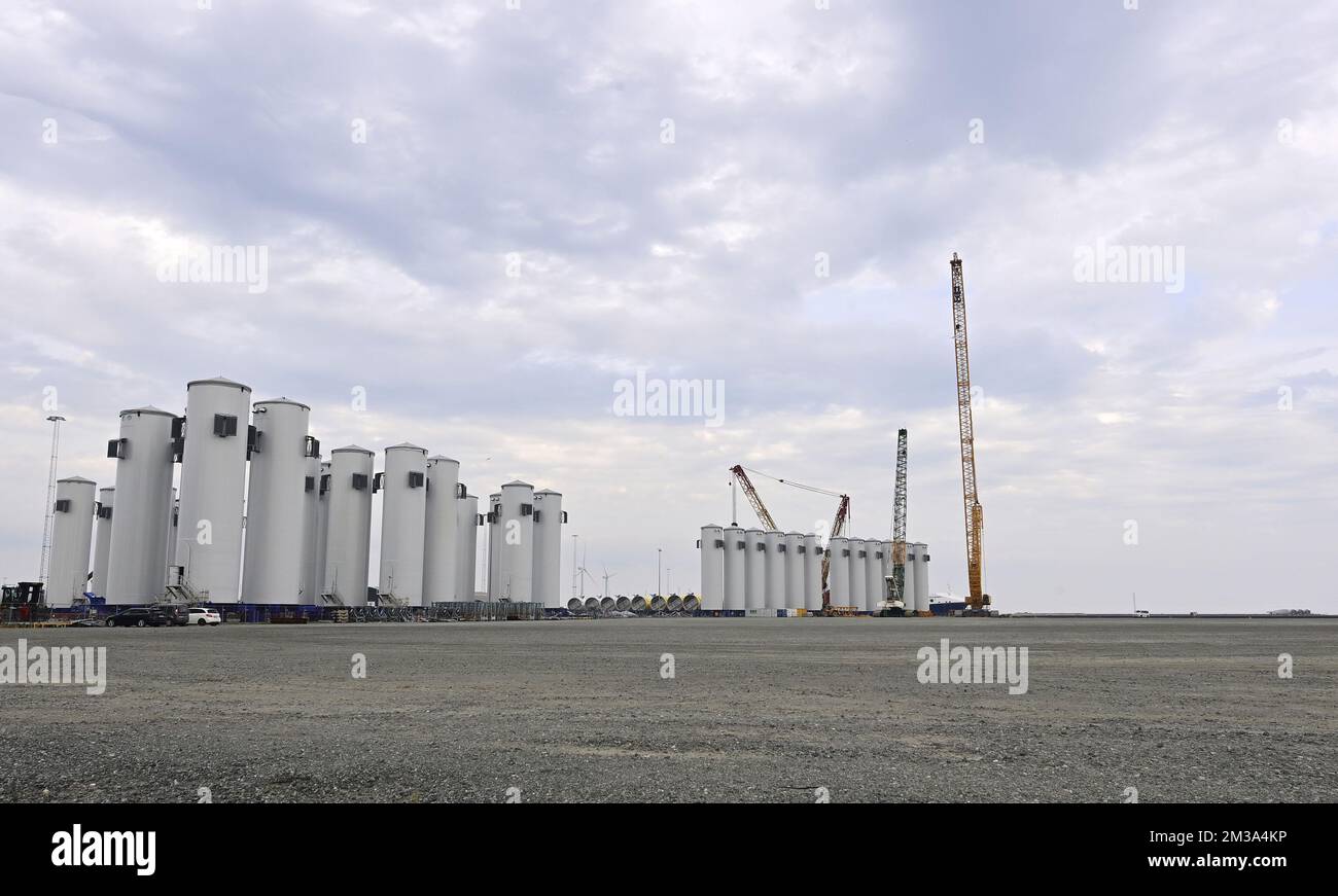 Illustration picture shows the Vestas Wind Systems site during the ...