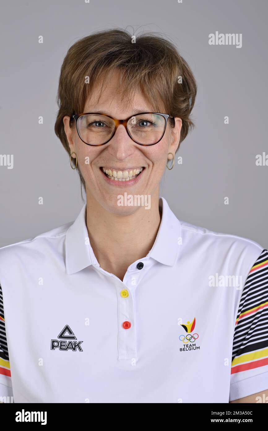 Isabelle Henno of COIB-BOIC poses for the photographer at a photoshoot ...