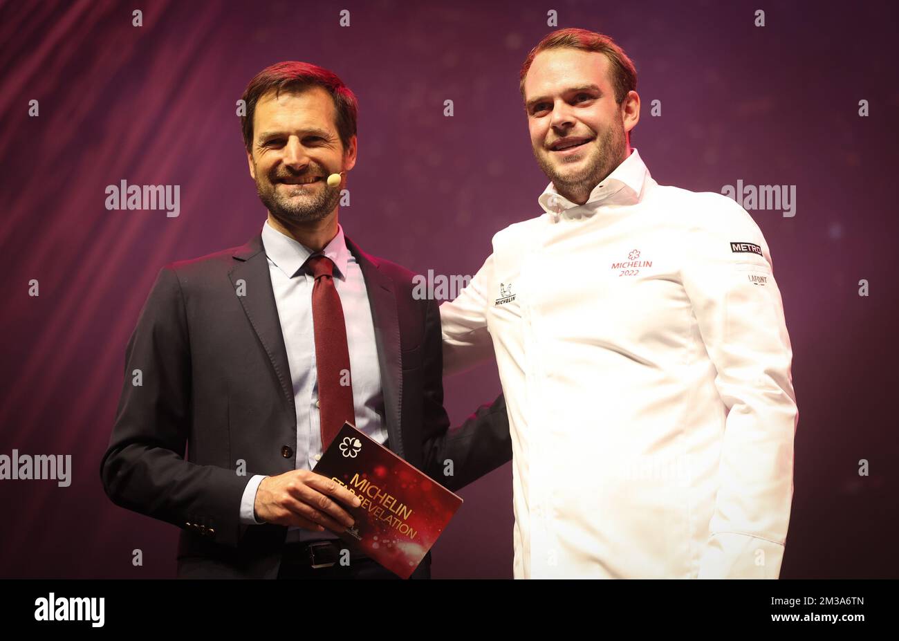 Michelin international director Gwendal Poullennec and Young Chef Award ...