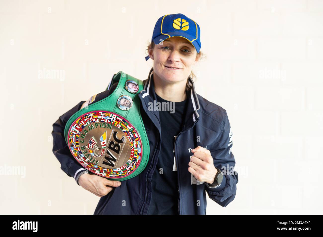 Belgian Delfine Persoon poses for the photographer during a press ...