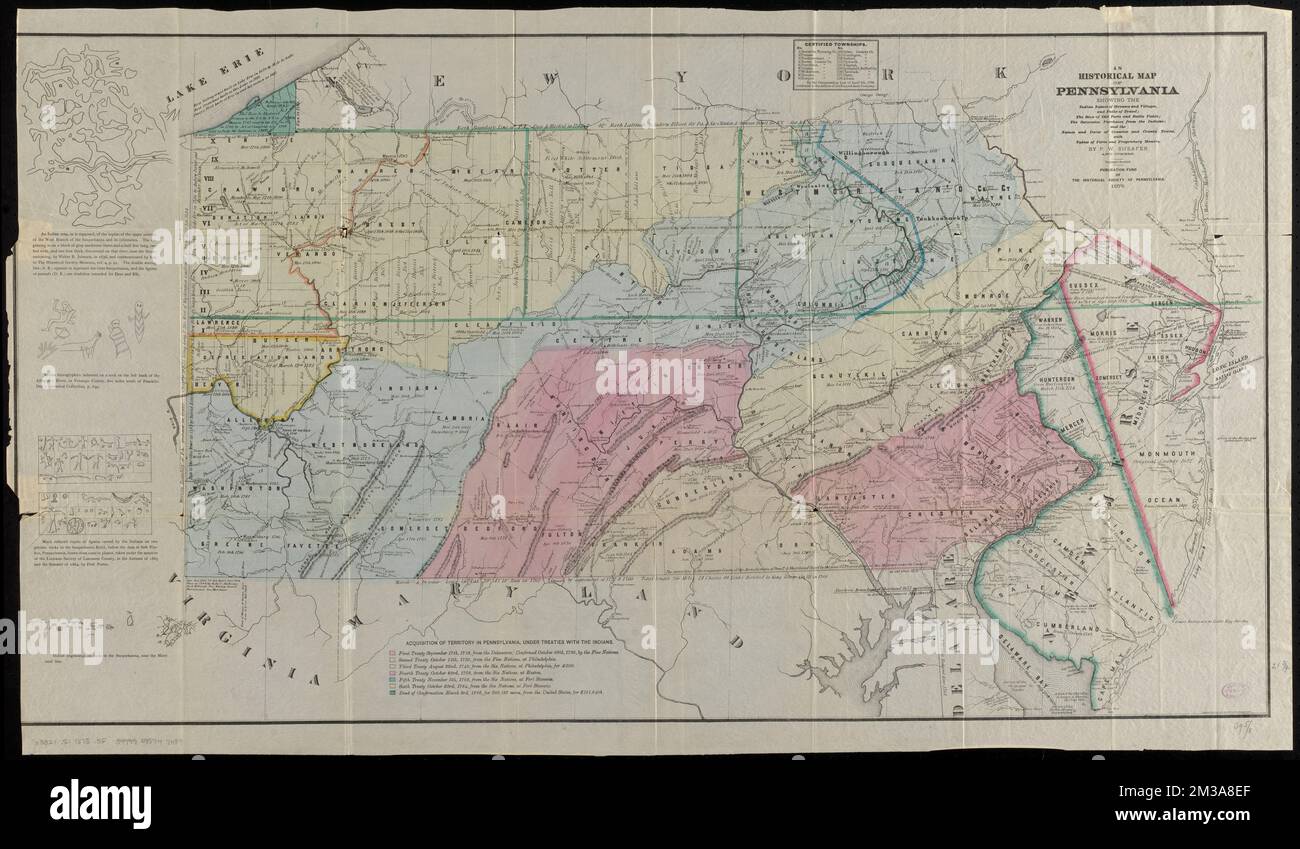 An historical map of Pennsylvania : showing the Indian names of streams ...