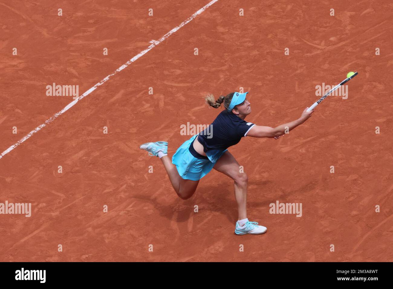 Belgian Elise Mertens pictured in action during a tennis match against American Gauff, in the ...