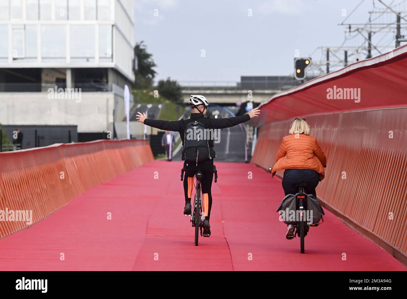 Cyclists pictured during a press moment of De Werkvennootschap, on the ...
